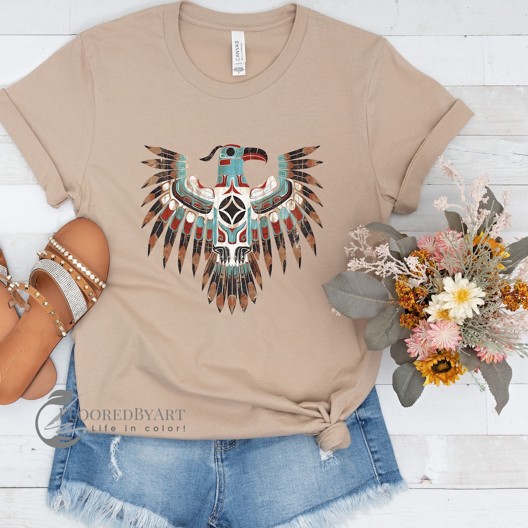 Native American T-shirt, Thunderbird Art Tee Shirt, Indigenous Art ...