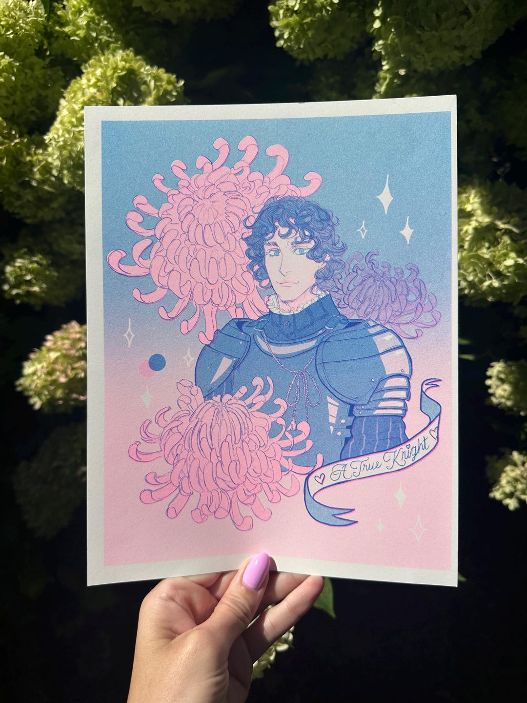 True Knight Riso Print - Etsy