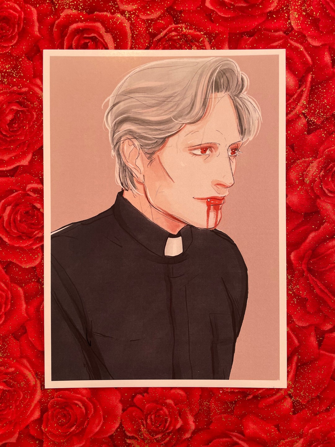 5 X 7” Vampire Priest Print - Etsy