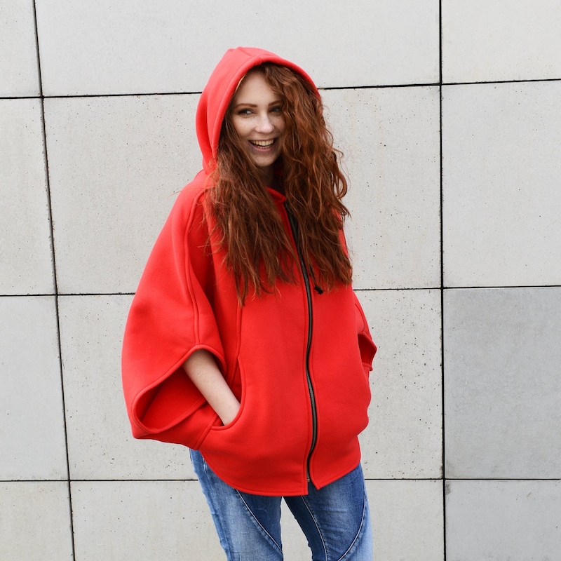 Red Hooded Cape - Etsy