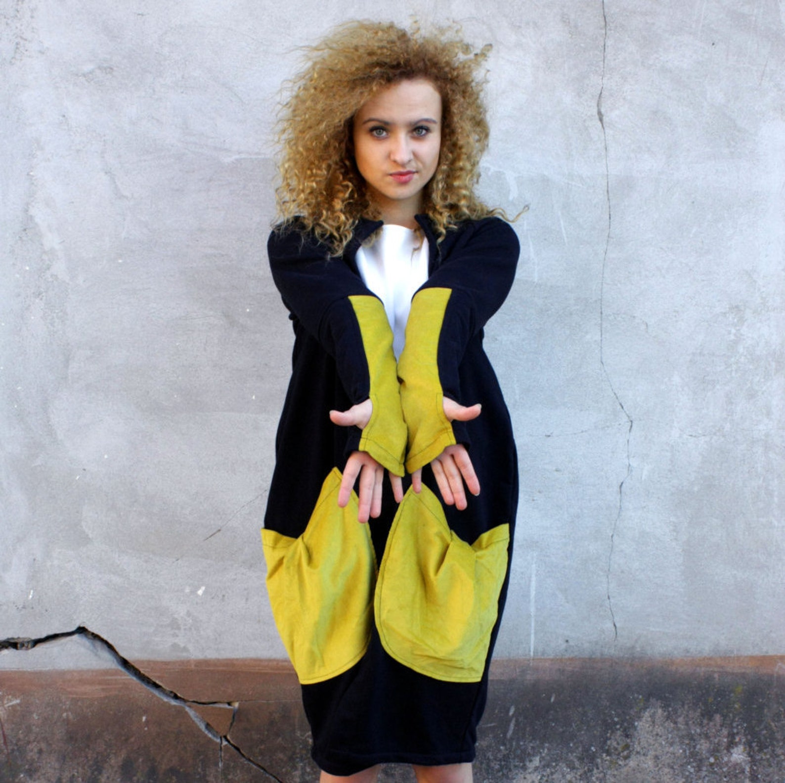 Women Cardigan, Yellow Cardigan, Spring Style Cardigan, Plus Size ...