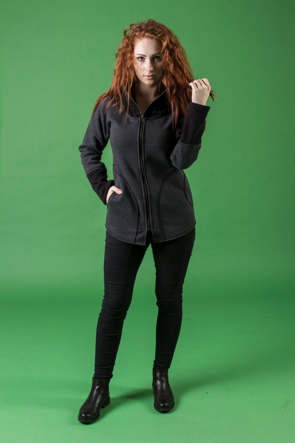 Women Hoodie, Black Hoodie, Winter Hoodie, Plus Size Clothing, Hooded ...