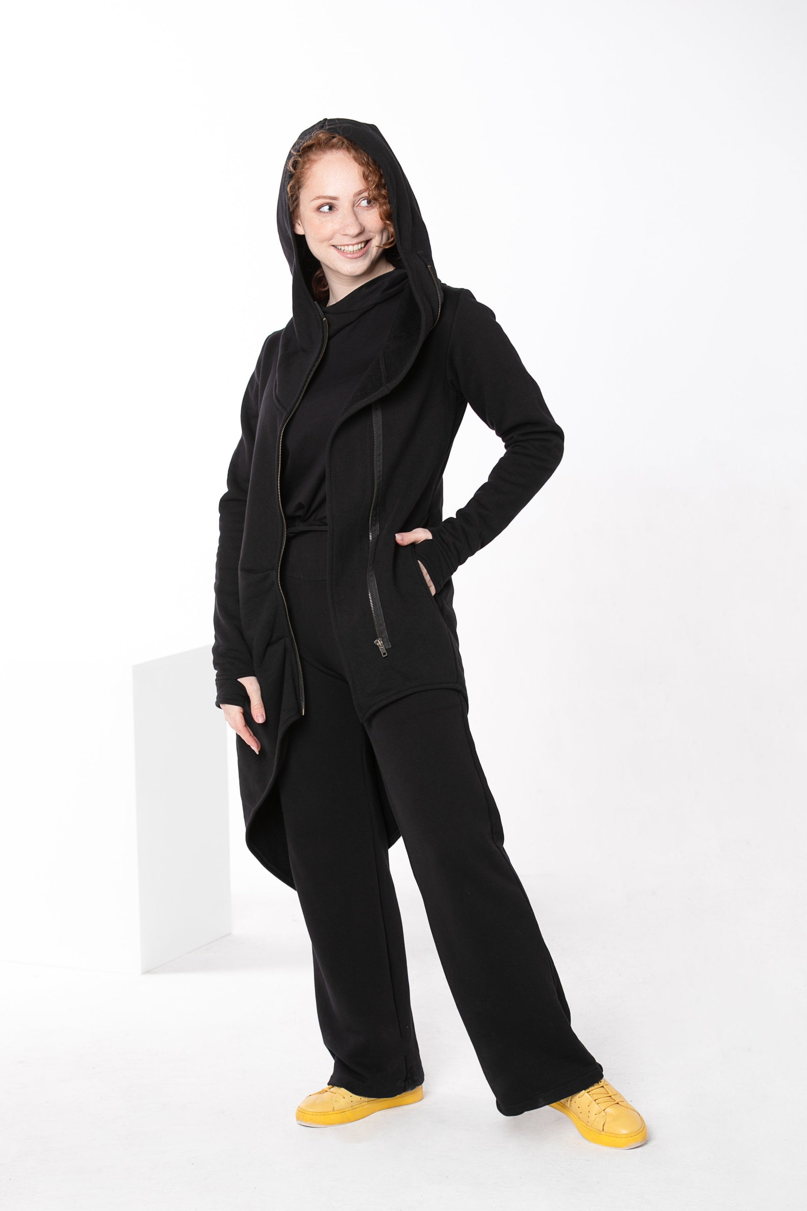 Black Futuristic Jacket Deconstructed Coat Women Extravagant | Etsy