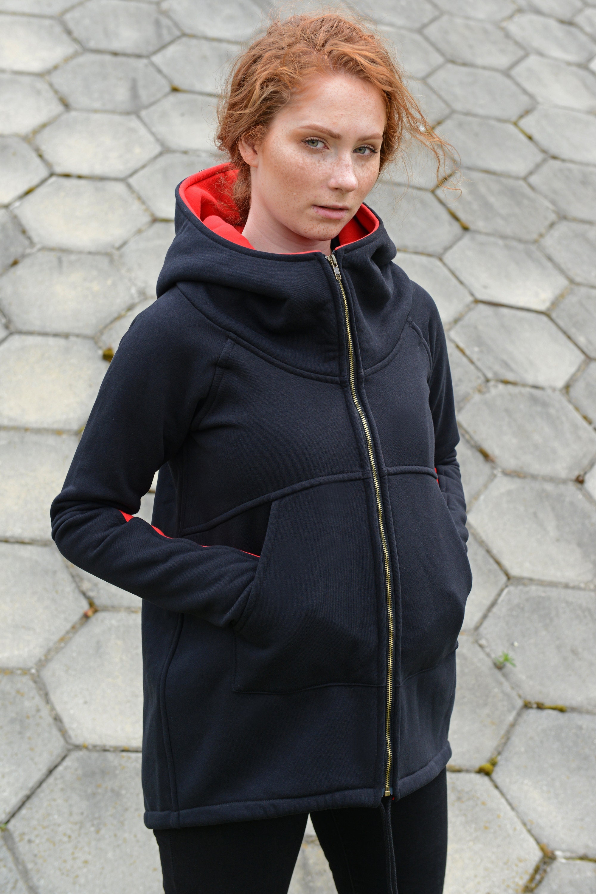Hooded Sweatshirt, Long Hoodie, Zipper Hoodie, Big Hood Hoodie, Loose ...