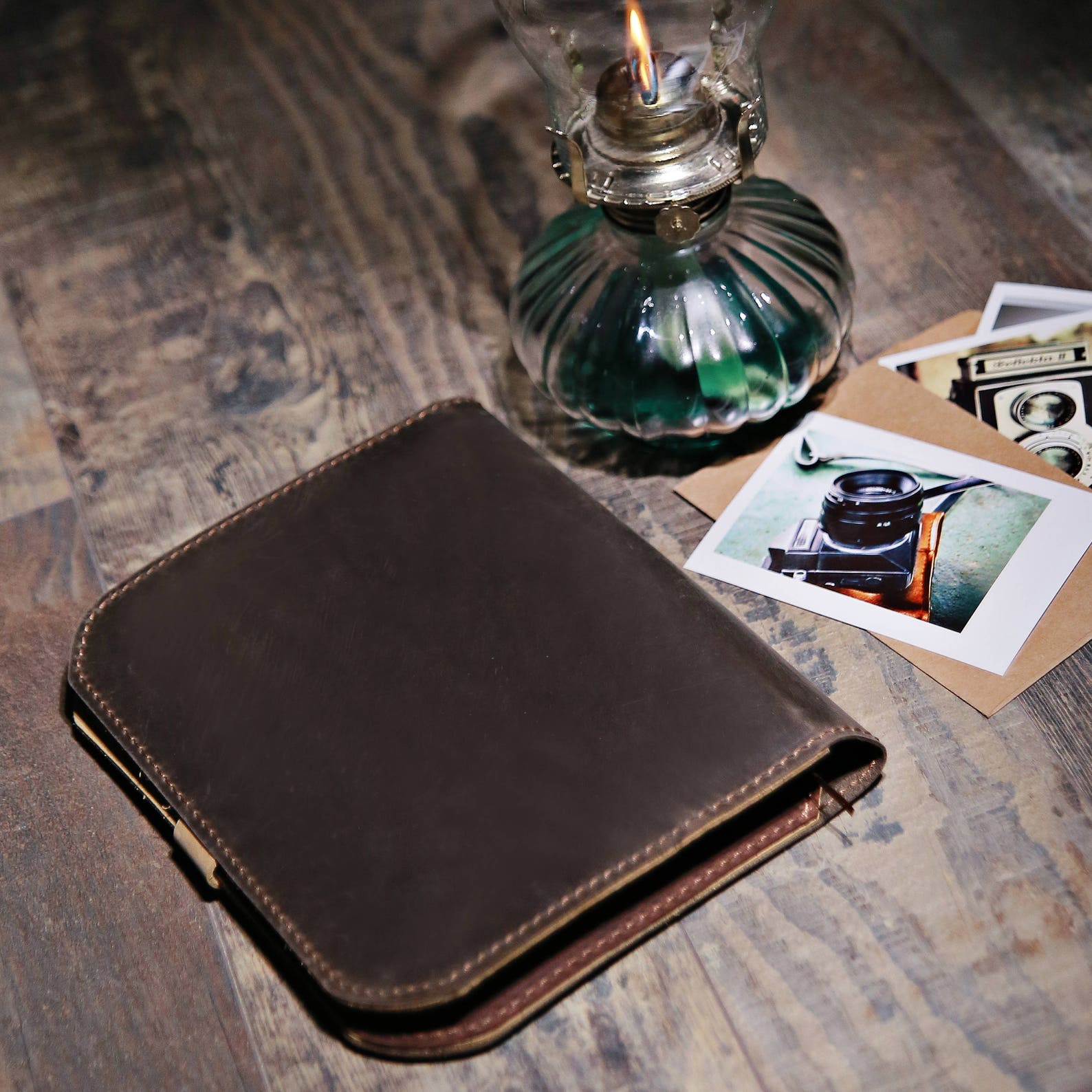 Leather Organizer, Leather Portfolio, Table Case, Brown Organizer ...