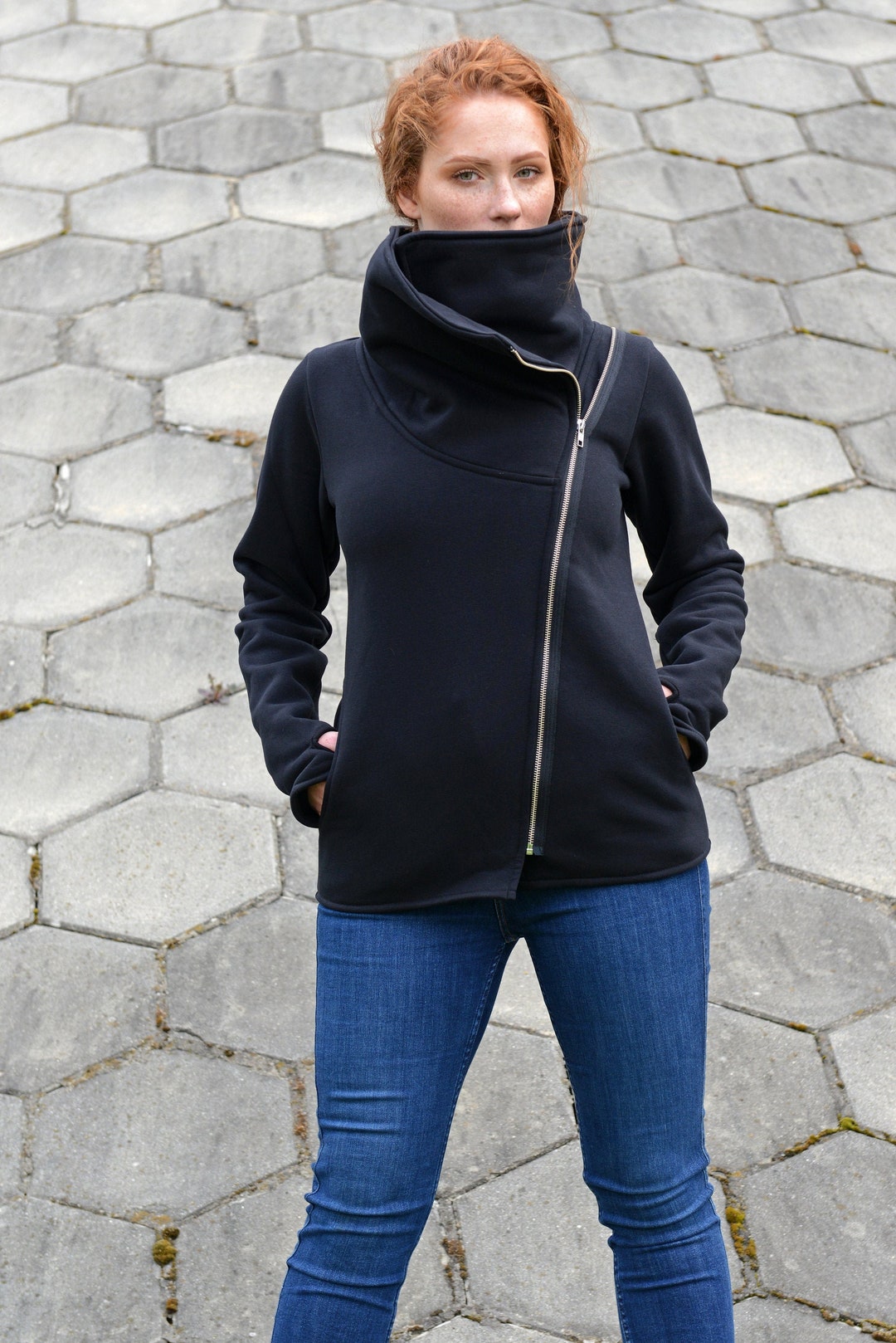 Personalized Coat, Custom Womens Clothing, Futuristic Clothing, Black ...