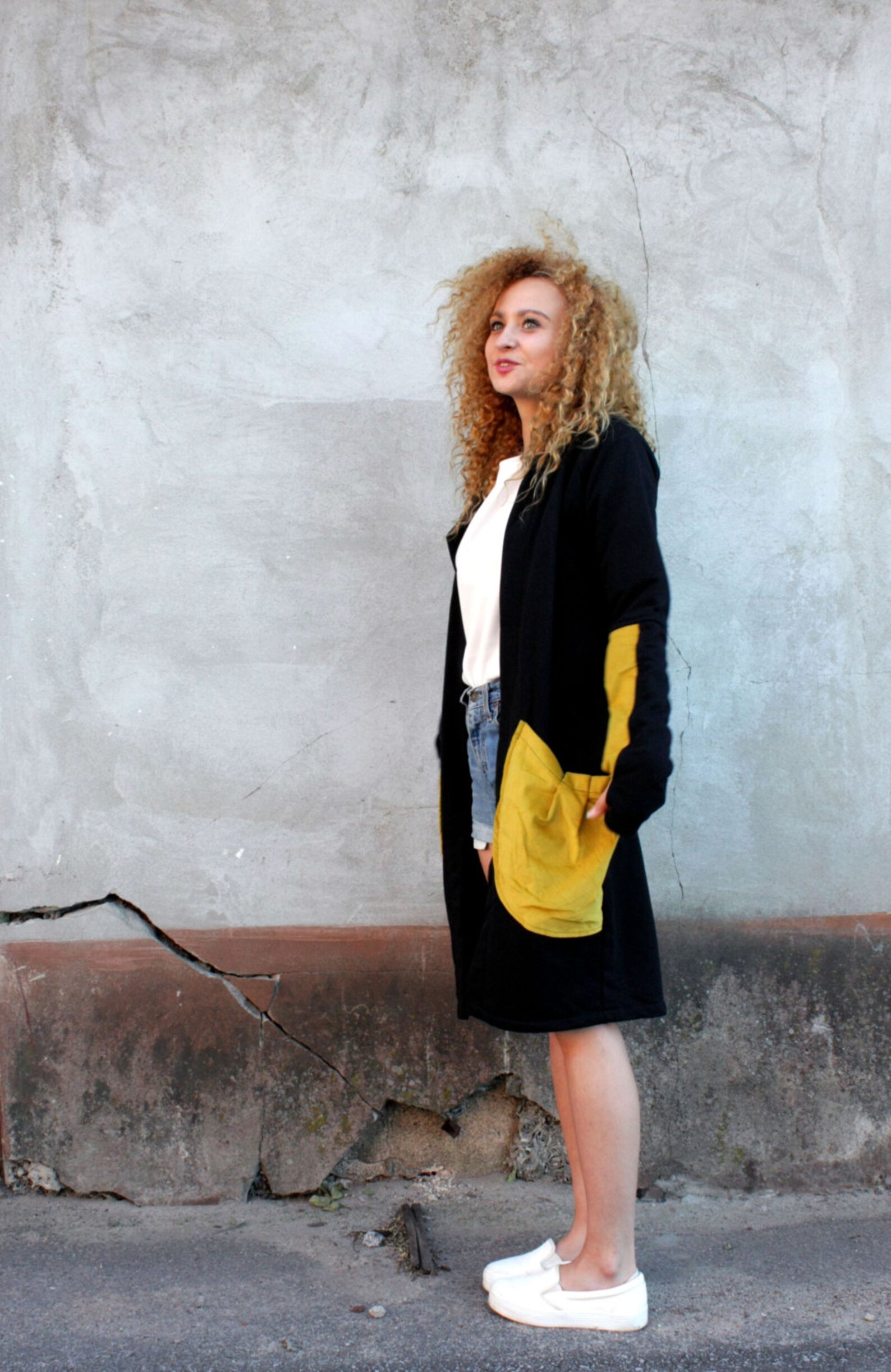Women Cardigan, Yellow Cardigan, Spring Style Cardigan, Plus Size ...
