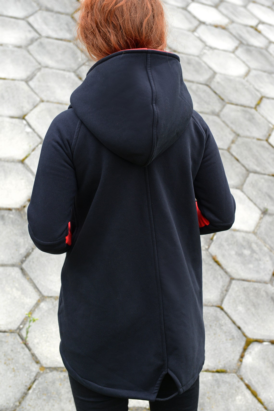 Hooded Sweatshirt, Long Hoodie, Zipper Hoodie, Big Hood Hoodie, Loose ...