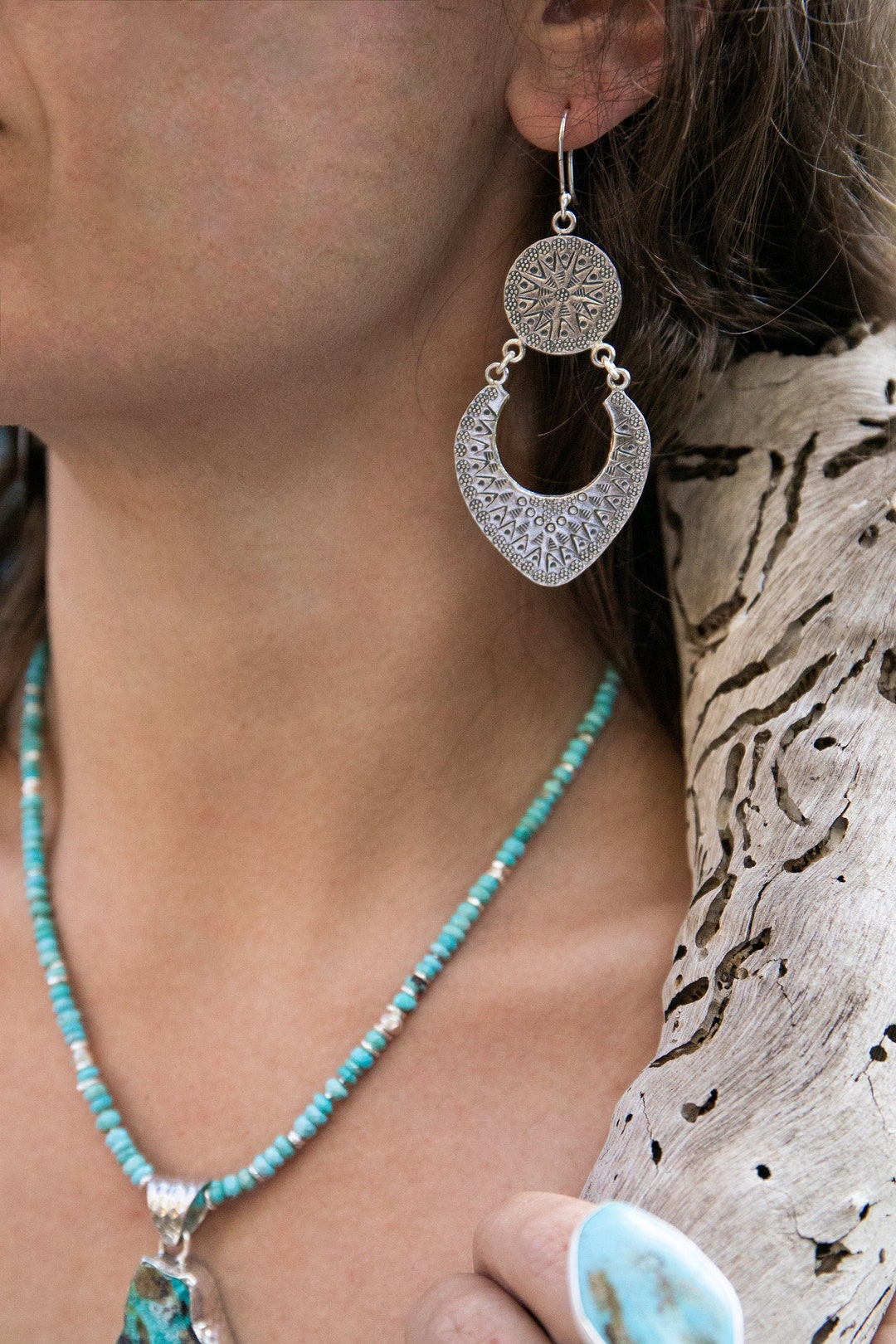 Statement Tiered Thai Hill Tribe Silver Earrings Pure Silver Jewellery ...