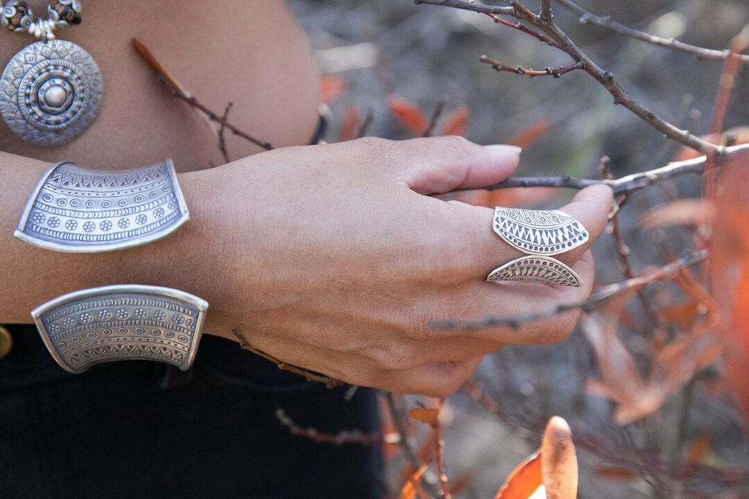 Thai Hill Tribe Silver Ring - Tribal Silver Ring - Size 7 US - Everyday ...