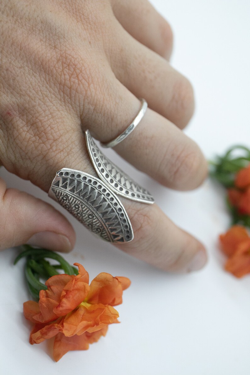 Thai Hill Tribe Silver Ring - Tribal Silver Ring - Size 7 US - Everyday ...