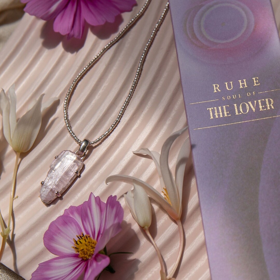 Raw Pink Kunzite Pendant in 92.5% Sterling Silver Claw Setting - Etsy