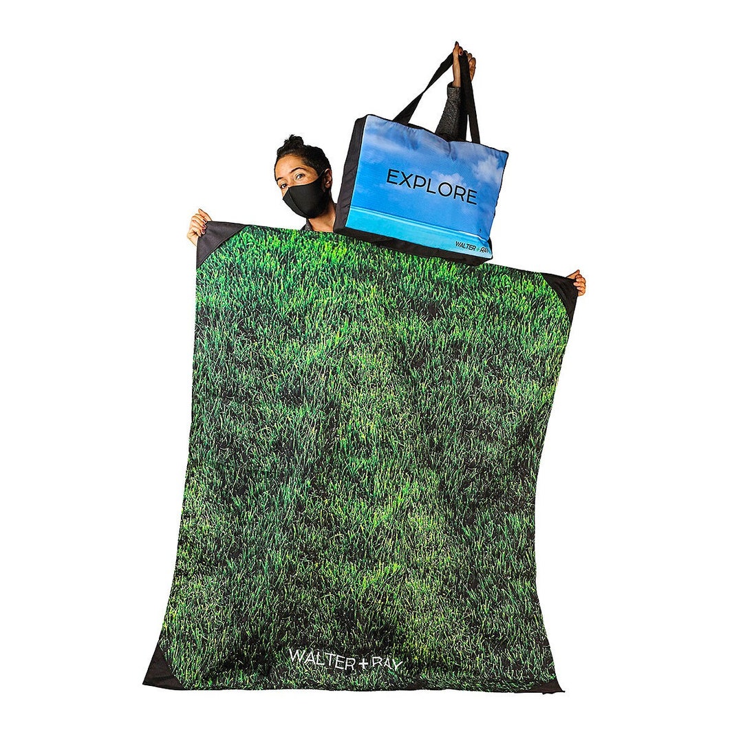Picnic Tote With Attached Grass Mat - Etsy