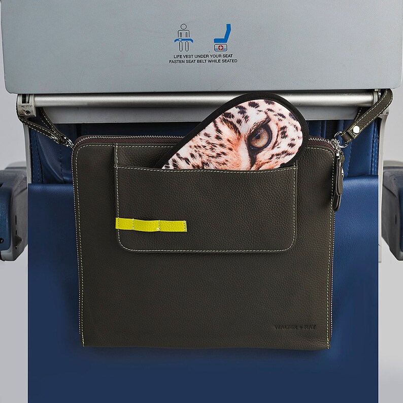 Zipsleeve Leather Airplane Organizer - Etsy