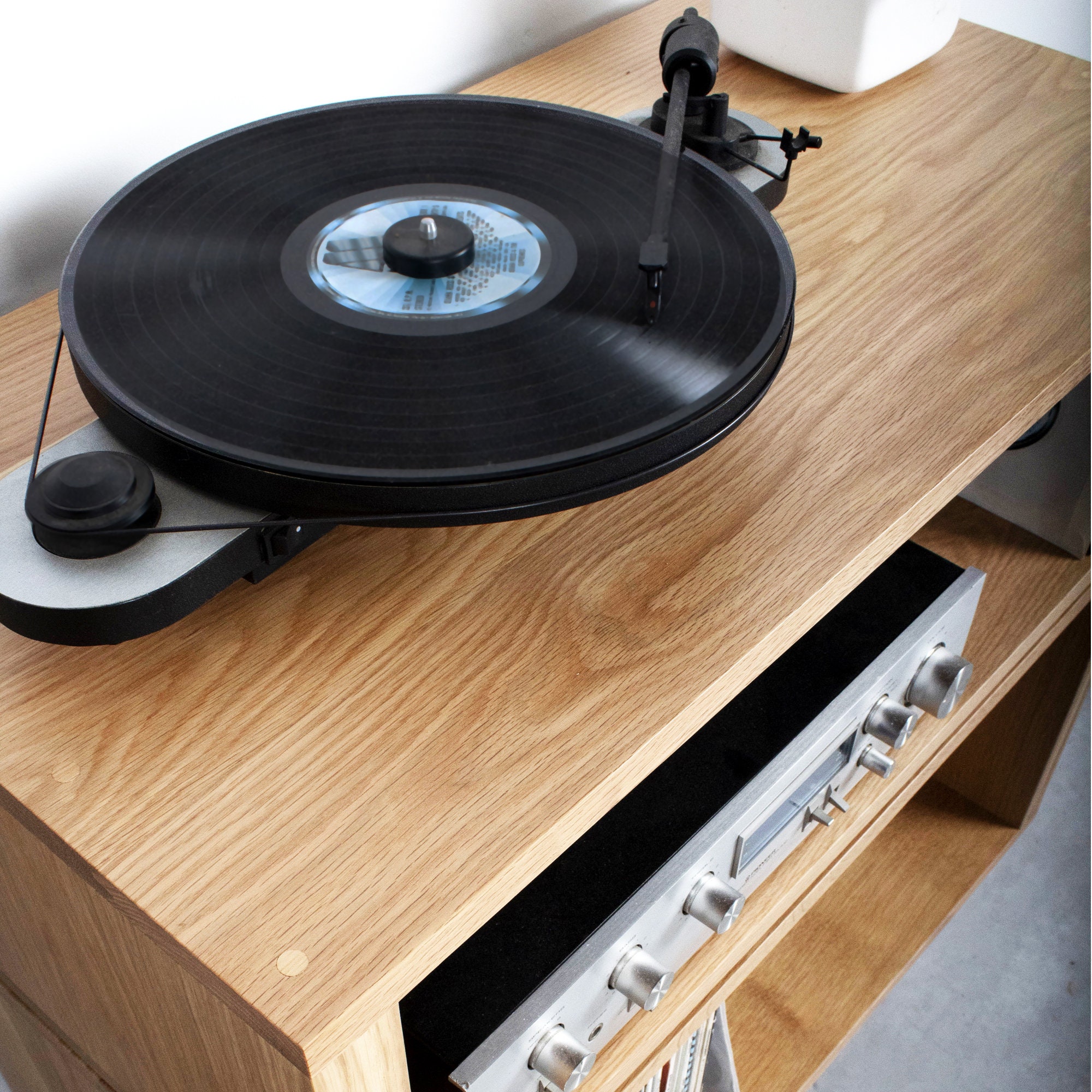 Tall European Oak Record Player Stand Premium Solid Wood - Etsy UK