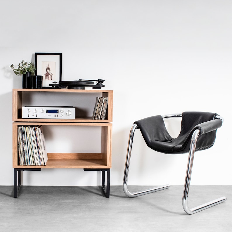 Tall European Oak Record Player Stand Premium Solid Wood - Etsy Canada