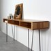 Extra Wide Console Table. Minimalist Solid Premium Oak Storage Desk on ...