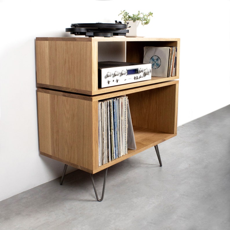 Tall European Oak Record Player Stand Premium Solid Wood - Etsy