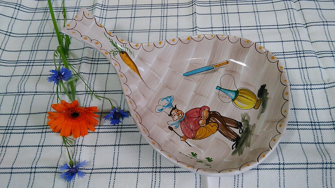 Italian Serving Platter Retro Kitsch 1970's Ceramic - Etsy