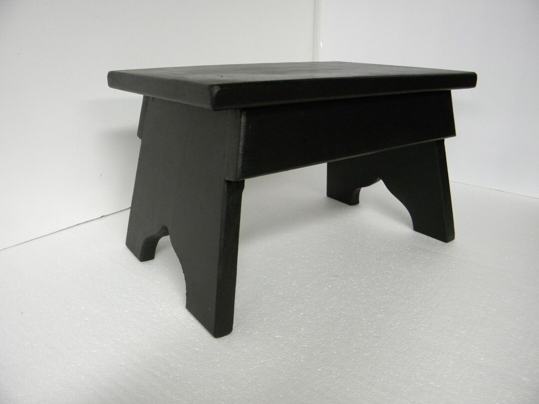 Wooden Colonial Foot Stool, Antique Reproduction, Olde Century Lamp ...