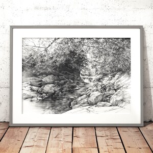 how to draw realistic landscape with pencil