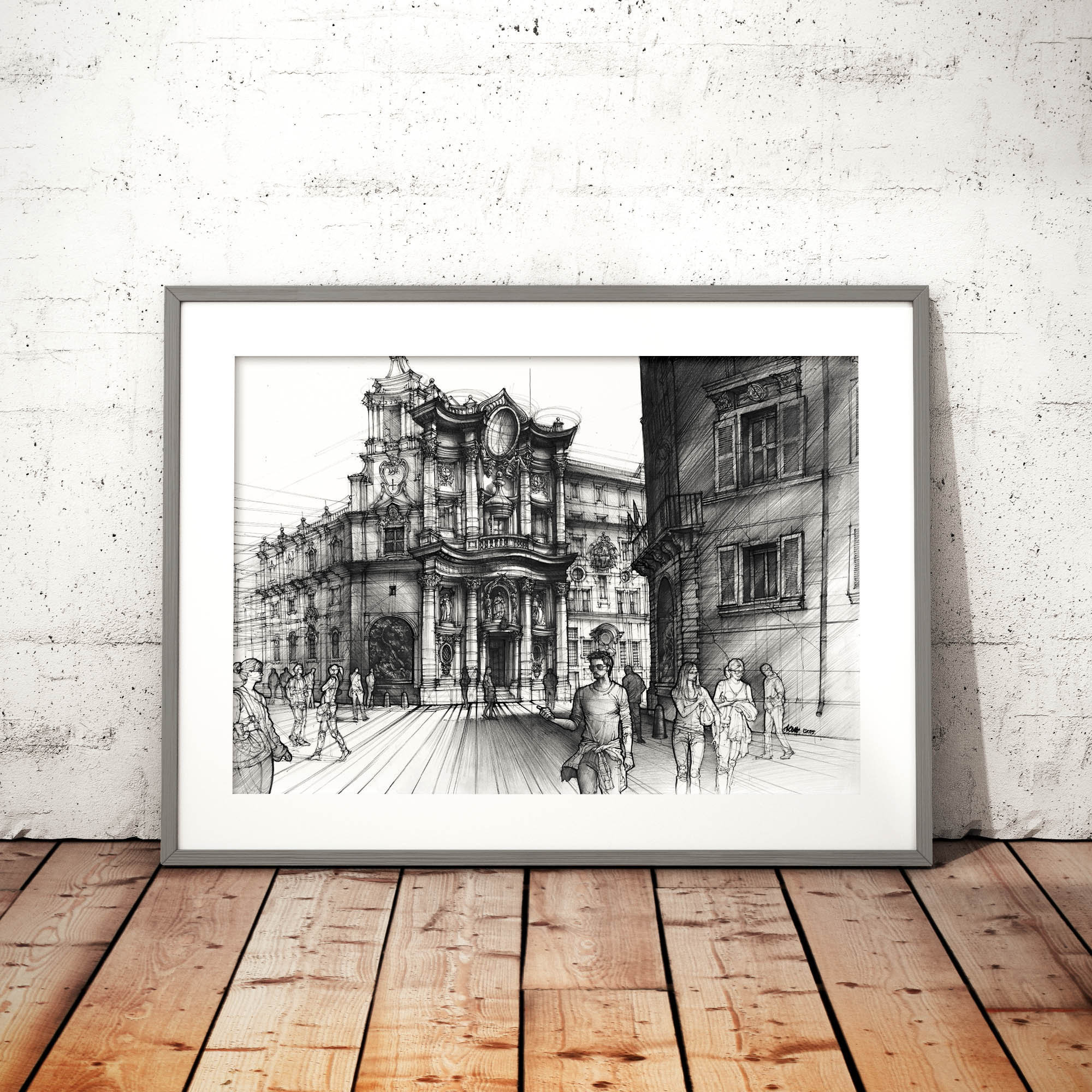 Baroque Church Drawing PRINT by Katarzyna Kmiecik / Architecture Art ...