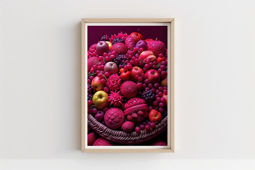 Magenta Surreal Harvest DIY Print Contemporary Wall Art Printable ...