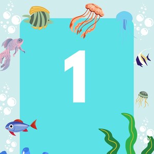 Ocean Number Chart Poster 1-20 - Etsy