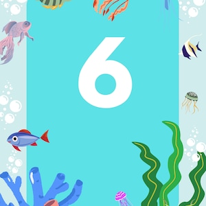 Ocean Number Chart Poster 1-20 | Etsy