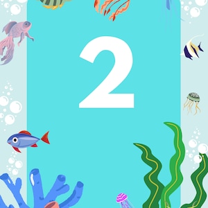 Ocean Number Chart Poster 1-20 - Etsy