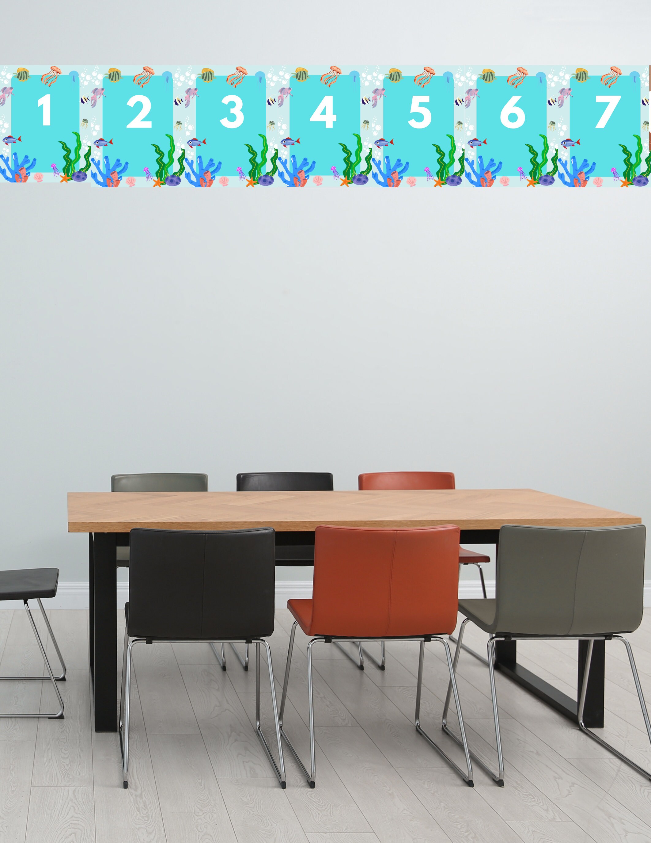 Ocean Number Chart Poster 1-20 - Etsy