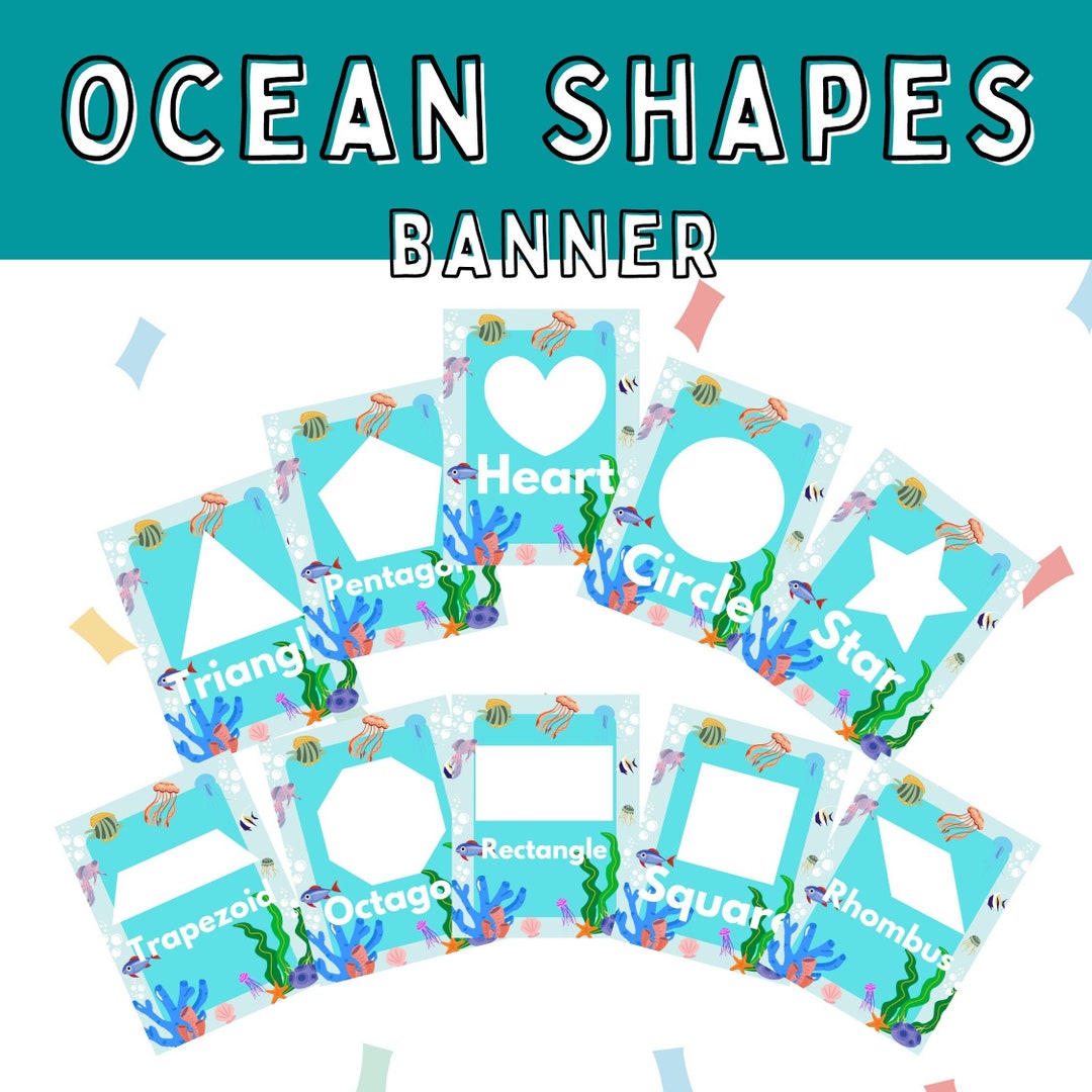 Ocean Shapes Banner - Etsy