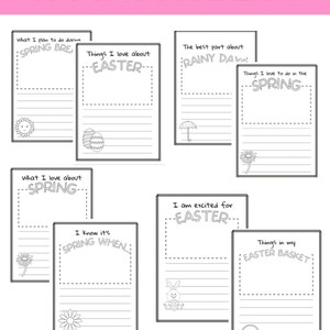 Spring/easter Writing Activities - Etsy