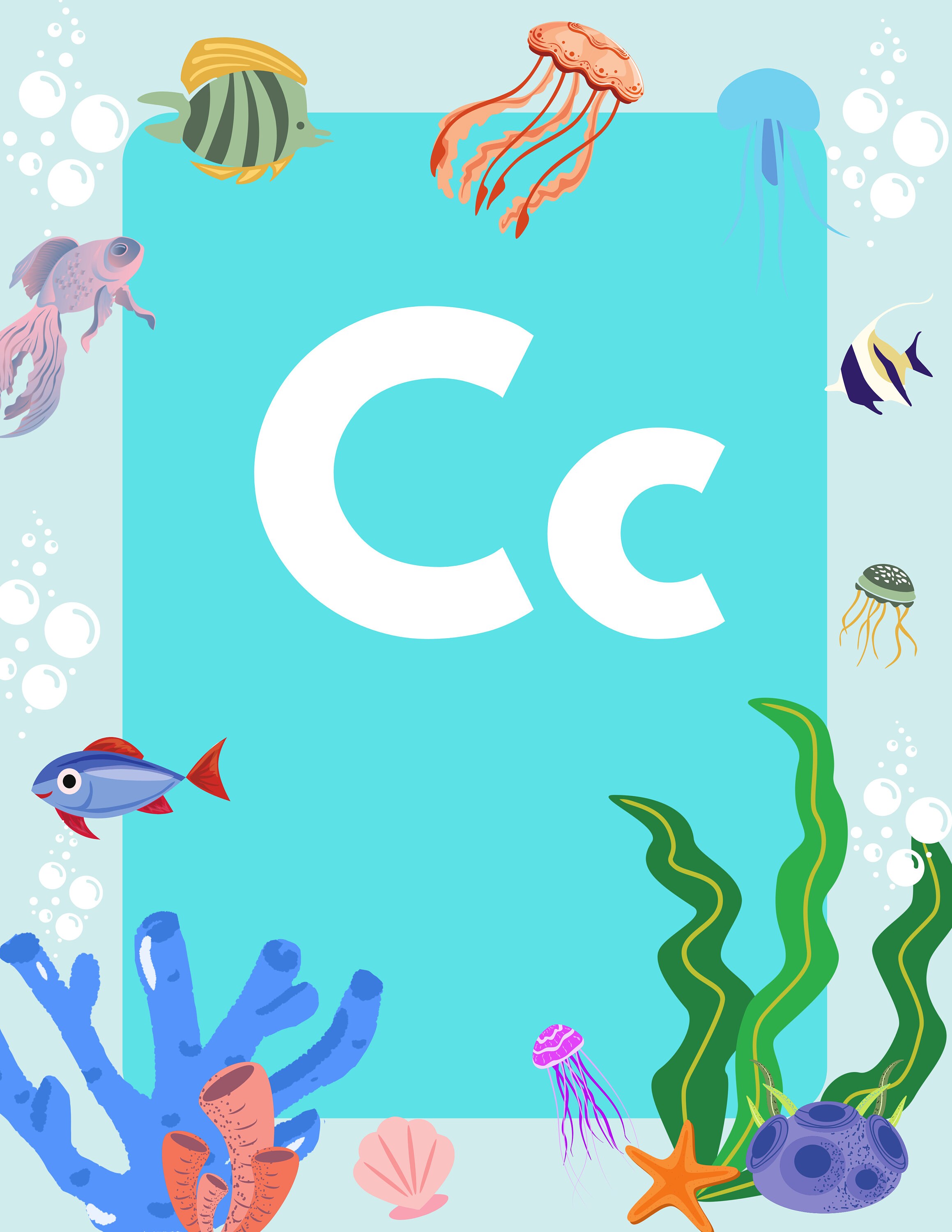 Ocean Alphabet Banner - Etsy
