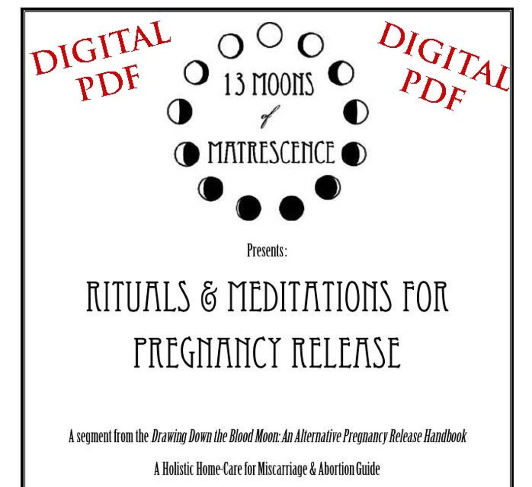 Rituals & Meditations for Pregnancy Release E-book DIGITAL PDF Holistic ...