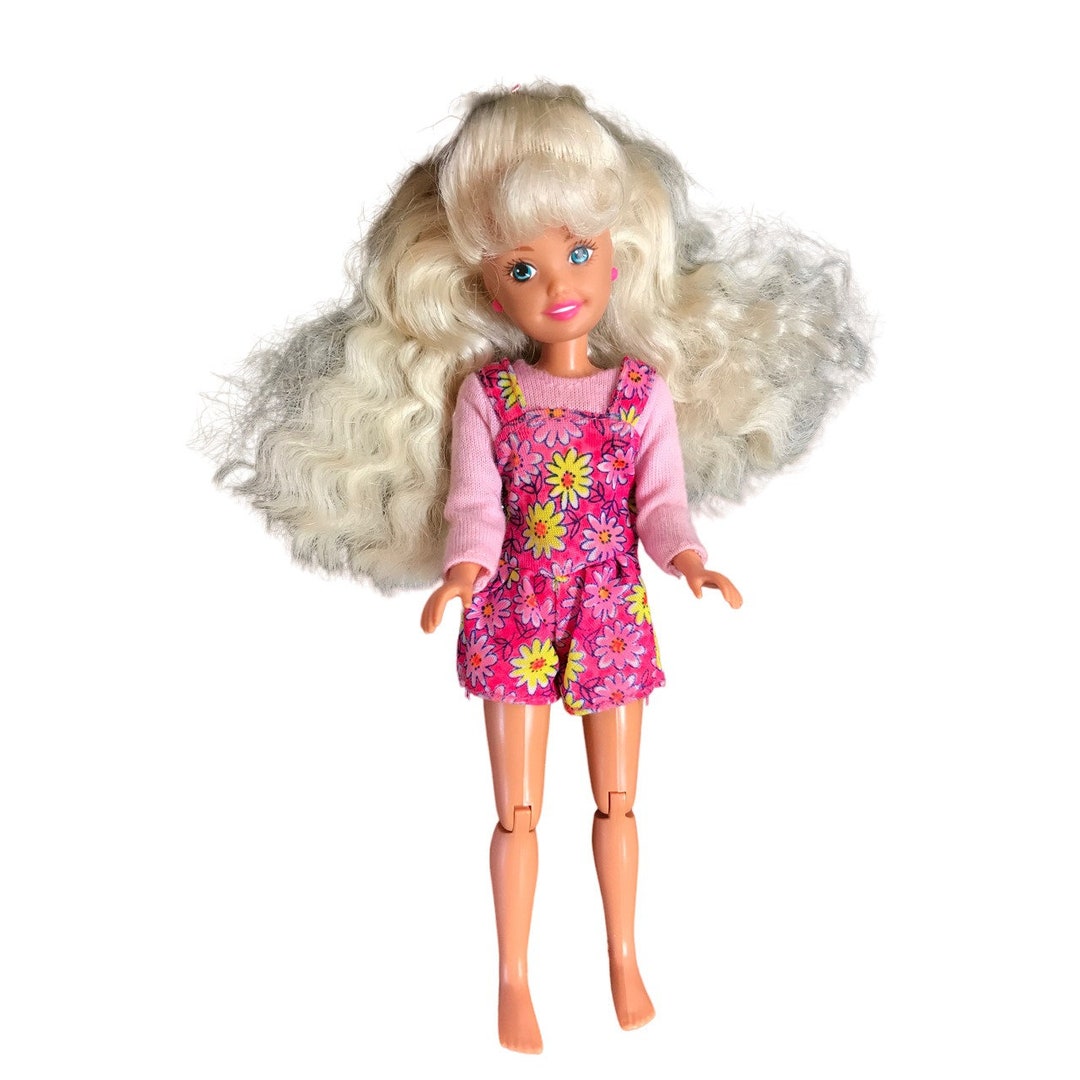 1996 Bicyclin' Stacie Doll Articulated Barbie Mattel Blonde Crimped ...