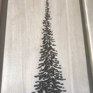 3 Evergreen Trees Rustic Wood Wall Art - Etsy