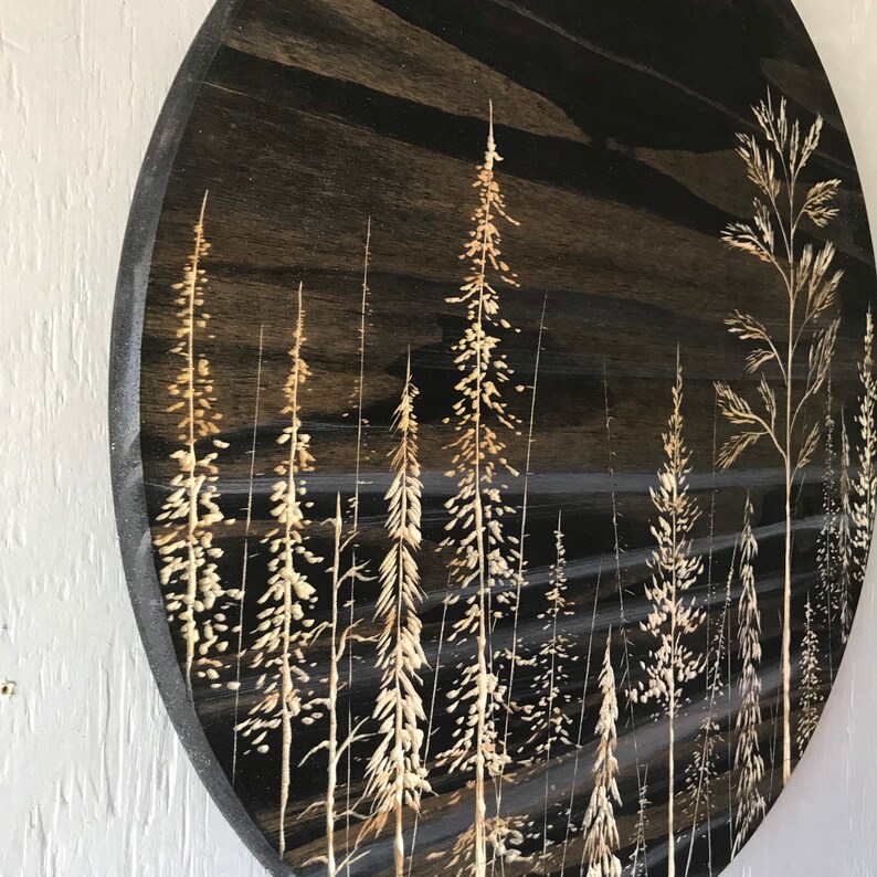 Circle Carved Wood Wall Tree Forest Hanging Decor - Etsy