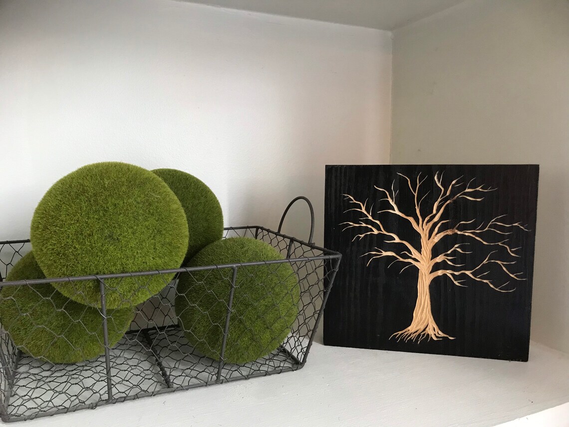 Wood Wall Hanging Hand Carved Tree - Etsy