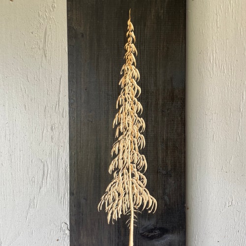 2 Pieces of Carved Pine Tree Wall Art 16high X 5.5in - Etsy