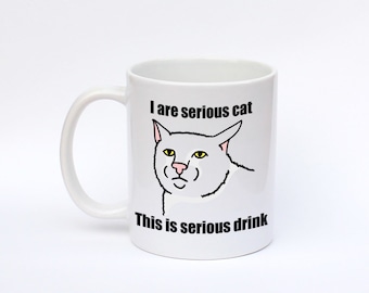 I cannot brain today I has the dumb funny cat mug meme cat | Etsy