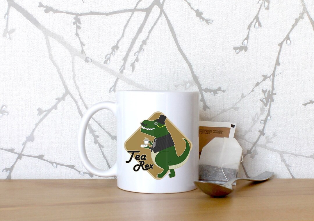 Tea-rex Funny Coffee Mug T-rex Dinosaur Tea - Etsy