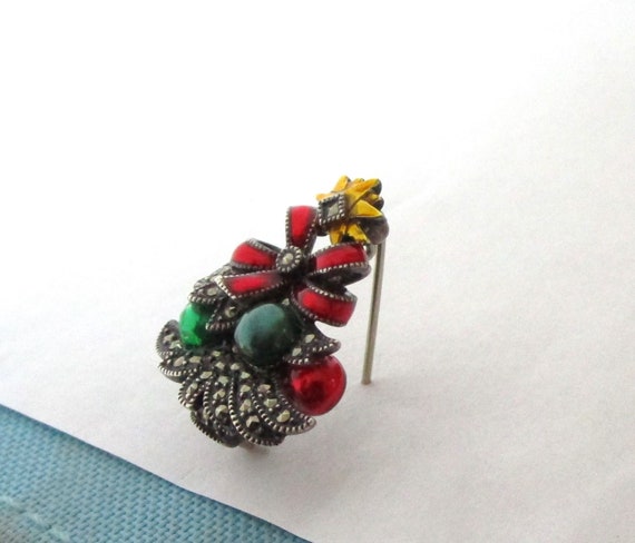 Vintage Judith Jack Petite Sterling Enamel Christmas … - Gem