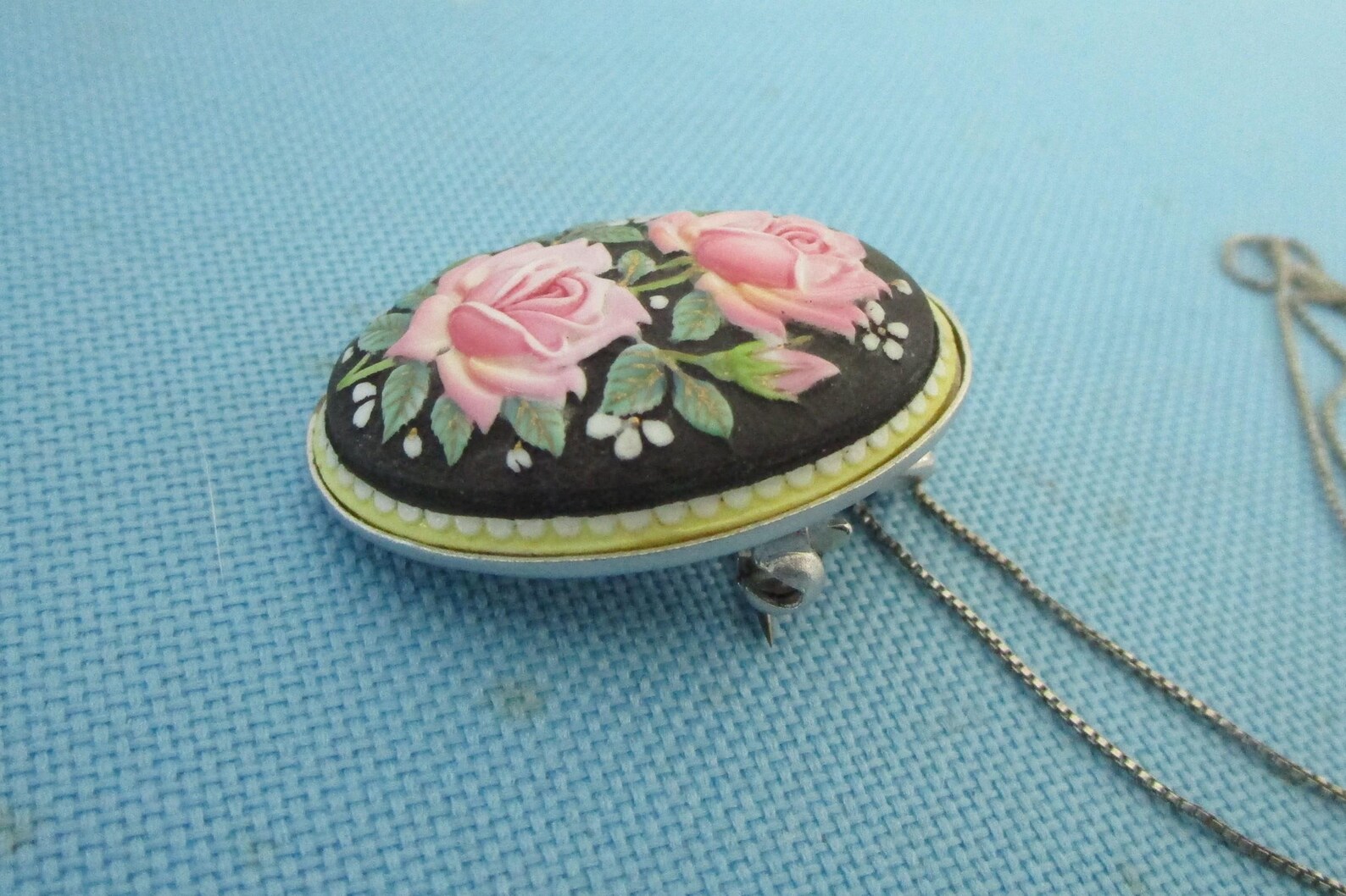 Vintage *rare* Japanese Toshikane Arita Porcelain Pink Roses Enamel ...