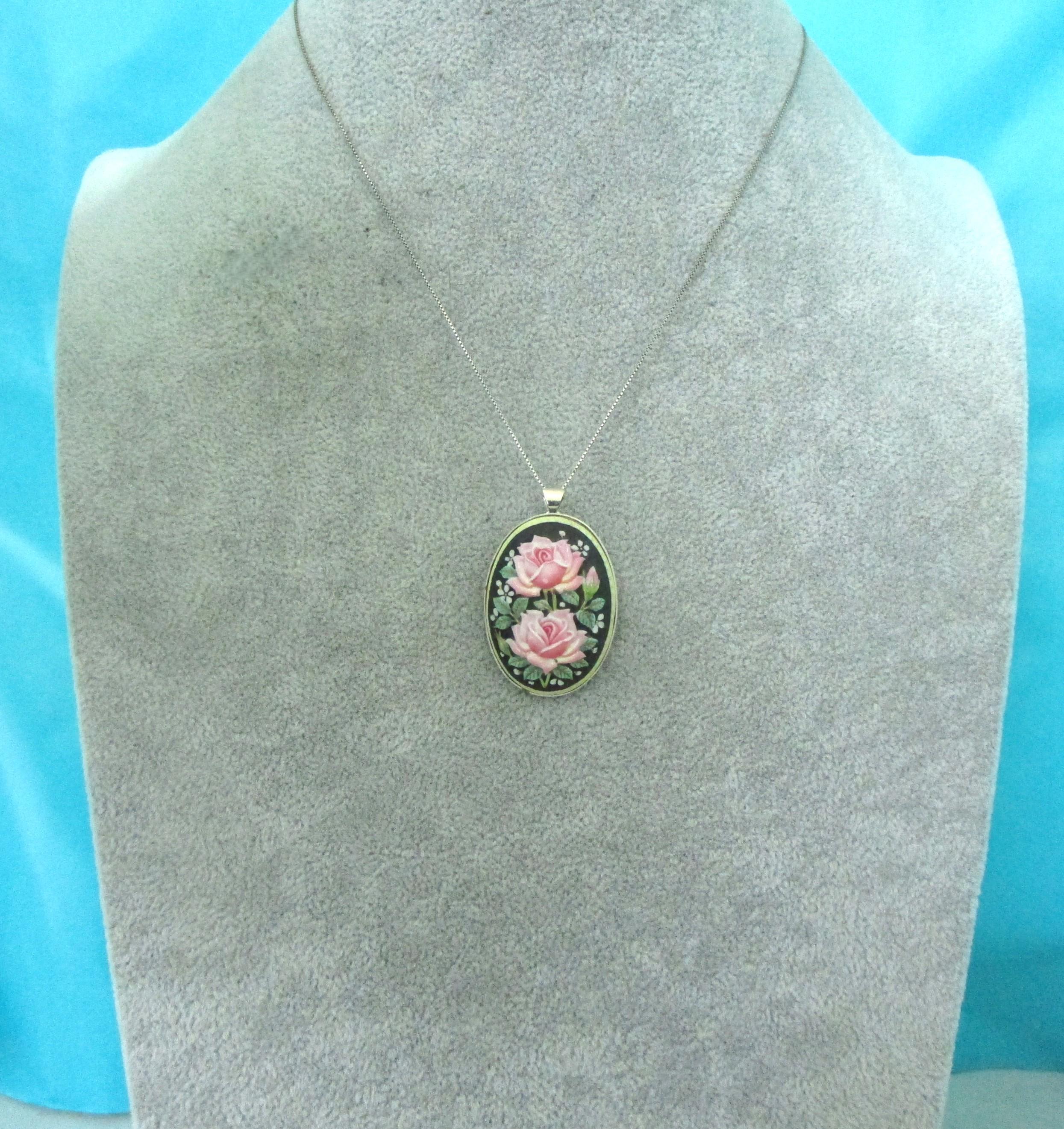 Vintage *rare* Japanese Toshikane Arita Porcelain Pink Roses Enamel ...