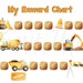 Construction Printable Kids Reward Chart Printable Digger Sticker Chart ...