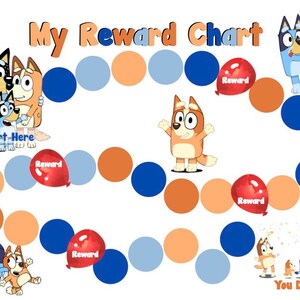 Bluey Printable Kids Reward Chart Printable Keepy Uppy Sticker Chart ...