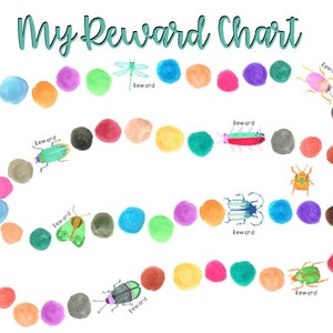 Insect Printable Kids Reward Chart Printable Bug Sticker Chart for Kids ...