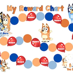 Bluey Printable Kids Reward Chart Printable Keepy Uppy Sticker Chart ...