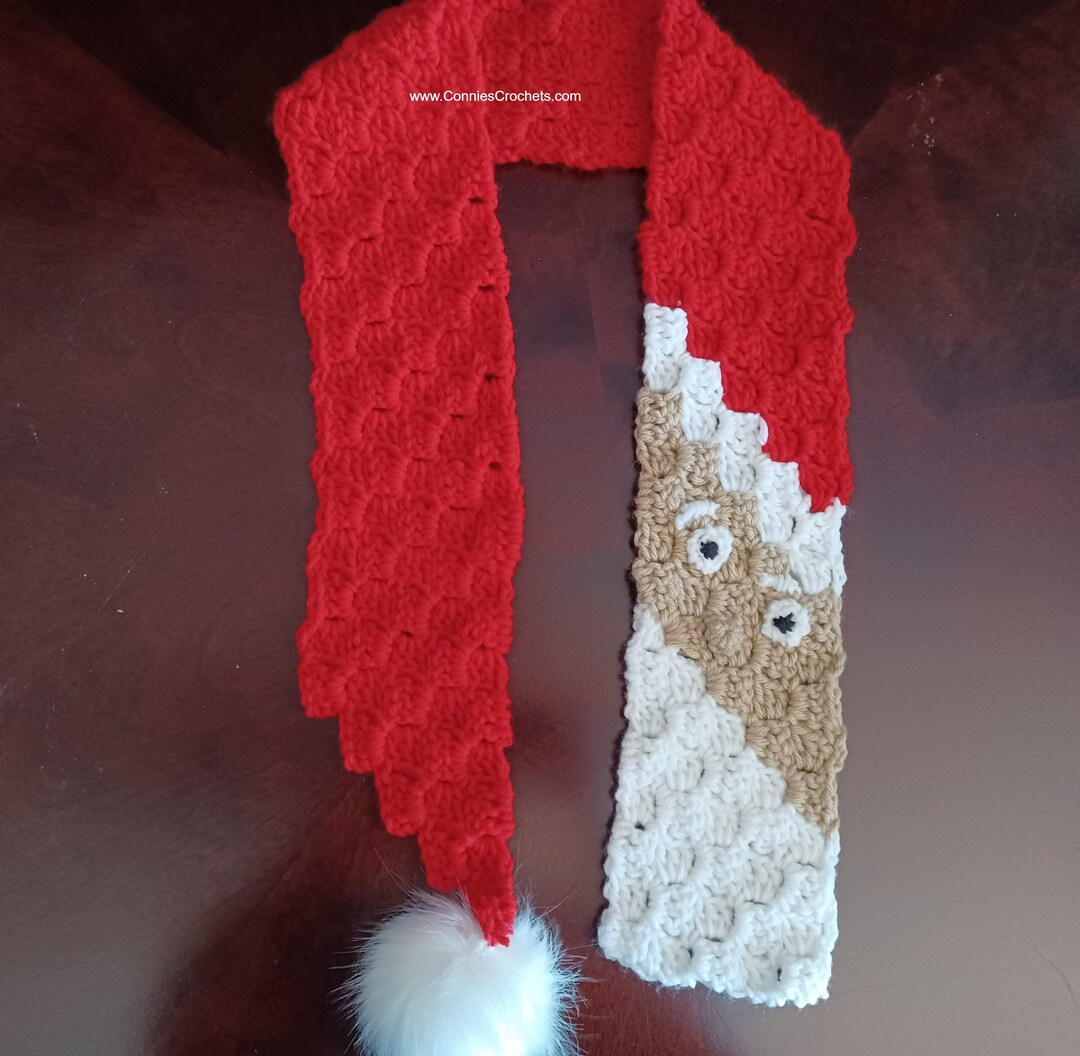 Santa Scarf, Holiday Scarf, Children Scarf, Adult Scarf, Christmas ...